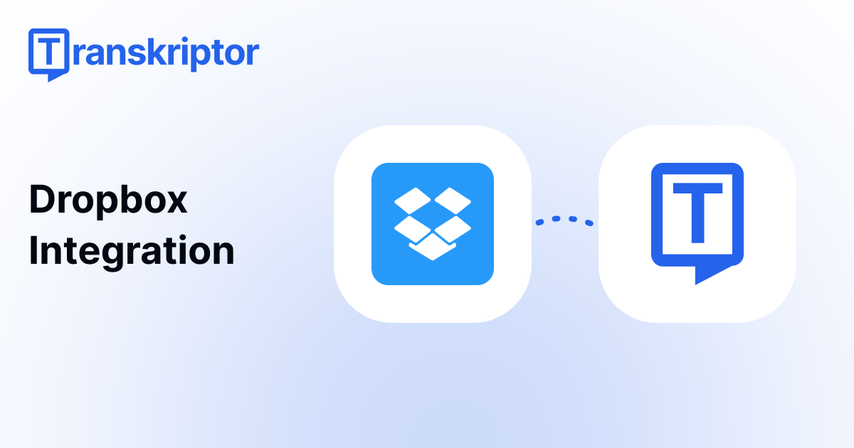 Integrazione di Dropbox con Transkriptor | Cloud Storage